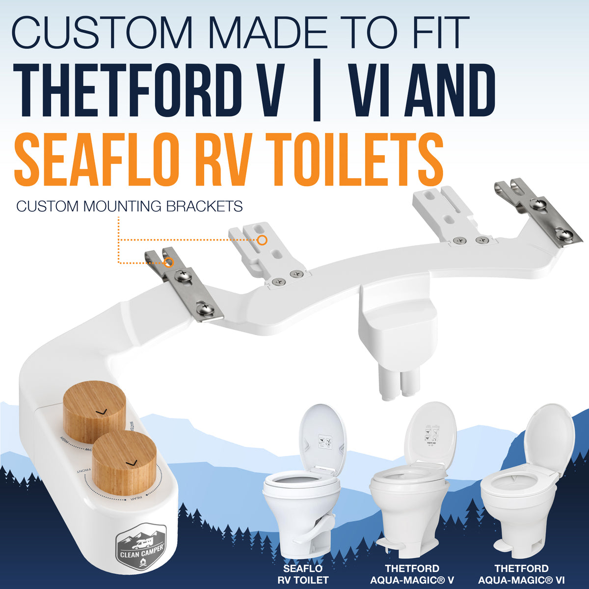 Custom RV Bidet for Thetford V, VI & SeaFlo RV Toilets – Clean Camper