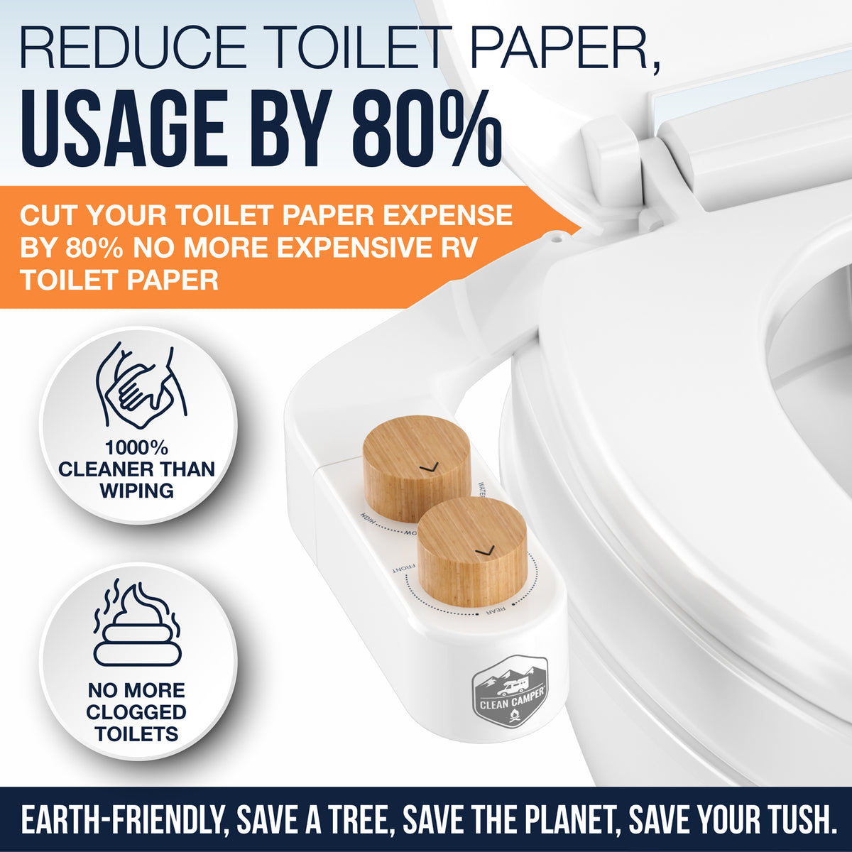 Custom RV Bidet for Thetford V, VI & SeaFlo RV Toilets – Clean Camper